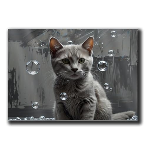 Amazon.com: Cute Cat Bathroom Decor, Unique Bath Wall Decor, Modern ...