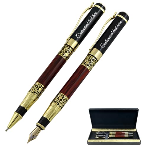Amazon.com: Personalized fountain pen ballpoint pen set (with gift box ...