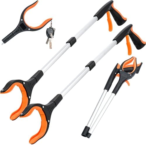Amazon.com: 2-Pack Grabber Reacher Tool,32 Inch Extra Long Foldable Pick Up Stick with Strong ...
