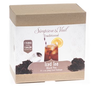 Amazon.com : Simpson & Vail, Black Tea Iced Teabags (8 1 Ounce Bags / 8 ...