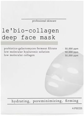 Amazon.com : Le' Vanity Bio Collagen Face Mask 4 Sheets, Bio-Collagen ...