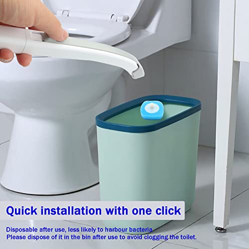 Roellgs Disposable Toilet Brush with Stand, Wall Toilet Stick Kit ...