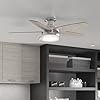 Hunter Fan 48 inch Low Profile Brushed Nickel Ceiling Fan with LED ...