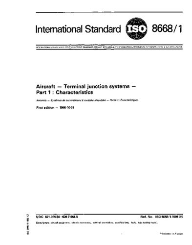 ISO 8668-1:1986, Aircraft - Terminal junction systems - Part 1 ...