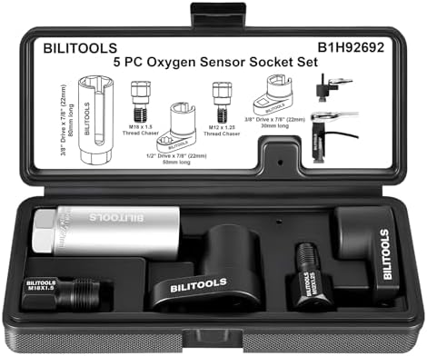Amazon.com: BILITOOLS 5PCS O2 Oxygen Sensor Socket Set, 7/8" (22mm ...