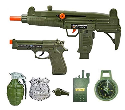 Buy IndusBay® Army Toy Gun Role Play Set 7 Piece Military Toy Set ...