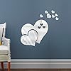 Amazon.com: CCINEE 11 pcs Heart Shape Mirror Wall Sticker 3D Art Wall ...