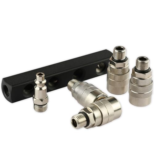 Snapklik.com : FORNAX 4-Way Straight Air Manifold Air Splitter, Line ...