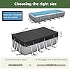 Amazon.com : QH.HOME Winter Rectangular Pool Cover for 12x24 Ft Bestway ...