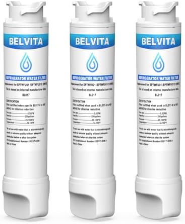 BELVITA Refrigerator Water Filter Compatible with Frigidaire EPTWFU01 ...