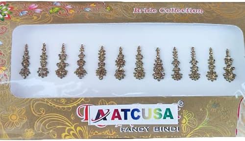 Amazon.com : 8 Packs- 56 Bindis Combo of Silver/Gold/Black/Multicolored ...