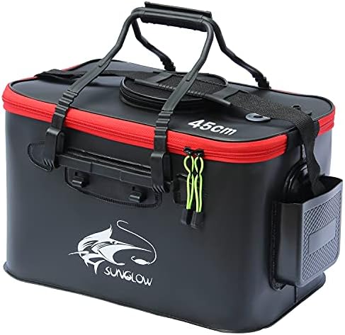 Fishing Bucket, 23L/30L/38L Foldable Fish Bucket,Live Fish Container ...