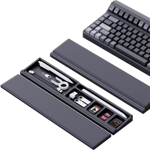 lomonmen Keyboard Wrist Rest with Desktop Partition Storage Case,Wrist ...
