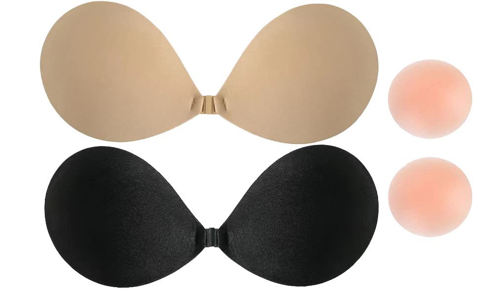 Vannxx 3 Pairs Sticky Bra,Strapless Sticky Bra Open Back Bra Invisible ...
