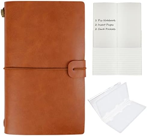 newestor Pocket Travelers Notebook, Refillable Leather Travel Journal ...