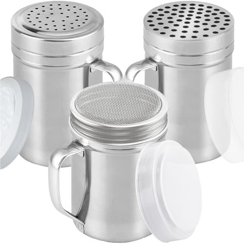 Amazon.com: [2-pcs] 14oz Metal Parmesan Cheese Shakers (Large Holes ...