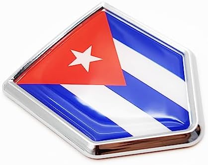 Amazon.com: Overdecor Cuba Flag Decal Stickers Car Emblem Cuban Car ...