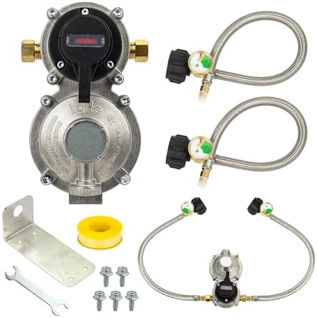 Amazon.com: RV Propane Regulator 2 Tank-2-Stage Auto Changeover LP ...