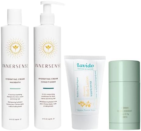 Amazon.com : INNERSENSE Organic Hydrating Shampoo, Conditioner + Lavido ...