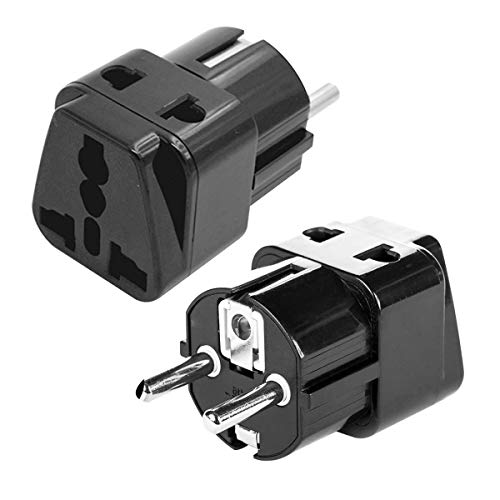 MX Europe Travel Adapter, India to Europe (Schuko) Plug- 2 Way 3 Pin ...