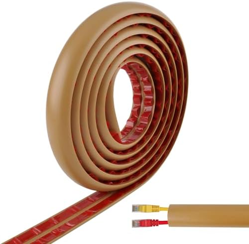 VOSSOT Cache Cable Sol, Petit Canal de Câble Flexible, 3M Goulotte ...