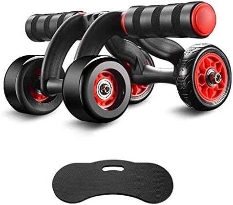 FITSY® Automatic Rebound Design 4 Wheel Ab Roller With Knee Mat ...