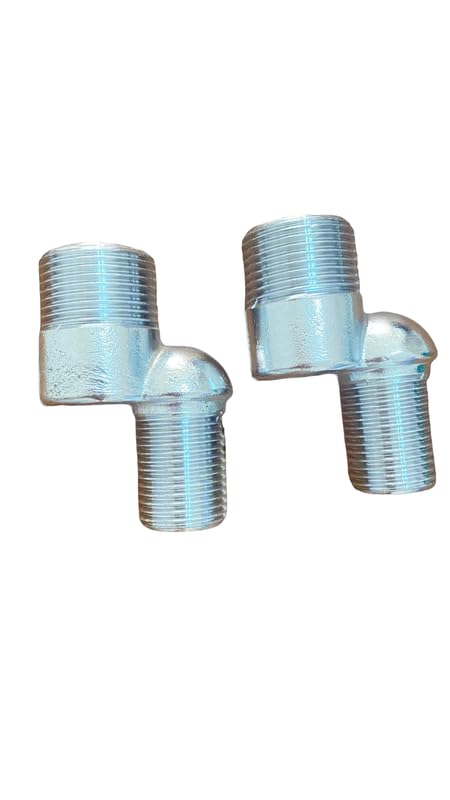 Adjustable Wall Mixer Legs for Bathroom Taps - 1/2 x 3/4 Inch, Silver ...