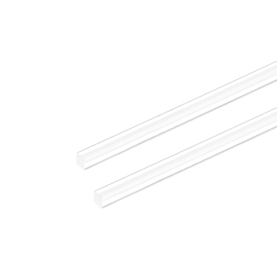 Amazon.com: uxcell Acrylic Square Rod,5mmx5mmx10inch Clear Plastic Rod ...