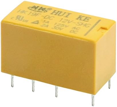 Amazon.co.jp: uxcell DC 12V DPDT 8ピン PCB コイルパワーリレー マウント プラグイン HK19F-DC12V-SHG: DIY・工具・ガーデン