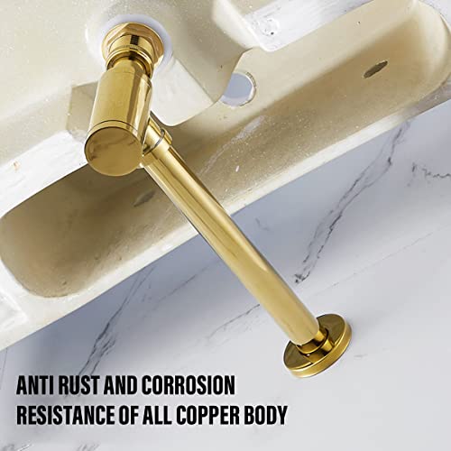 Brass Bottle Trap 1 1/4, Universal Siphon Round Bottle P-Trap ...