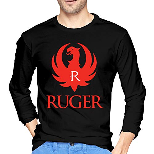 Buy WHFUDSHF Ruger Red Men's Ultra Cotton Long Sleeve T-Shirts Classic ...