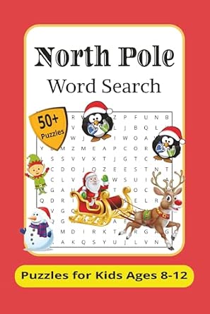 North Pole Word Search Puzzle Book: Word Searches for Easy to Read ...