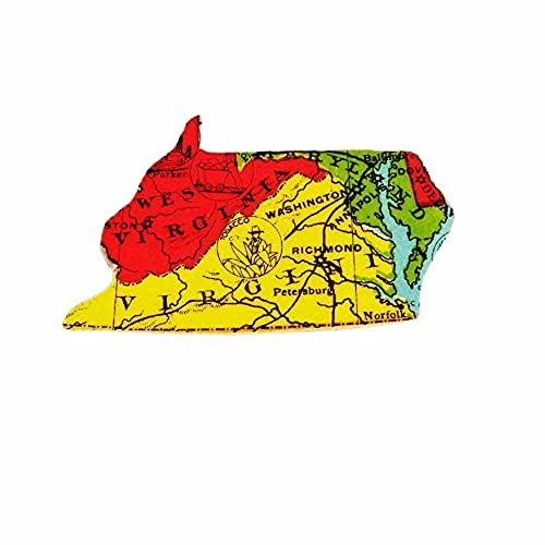 Amazon.com: Handmade West Virginia, Virginia & Maryland 1945 Wearable ...