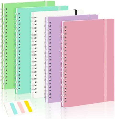 Amazon.com : EOOUT 5 Pack Lined Paper Notebook 5.7 x 8.4 Inches College ...