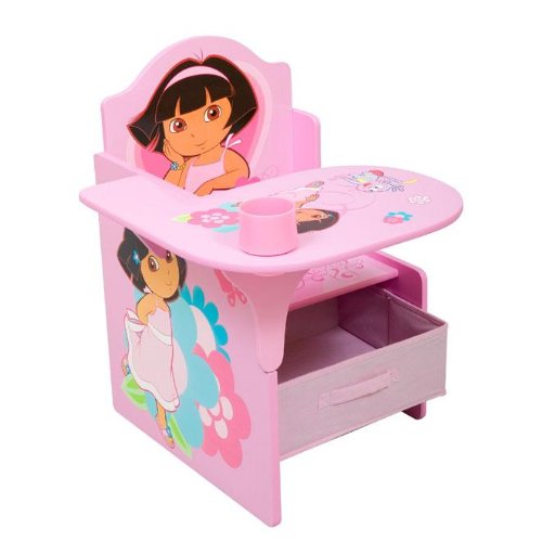 Nickelodeon's Dora Chair Desk with Pull out under the Seat Storage Bin ...