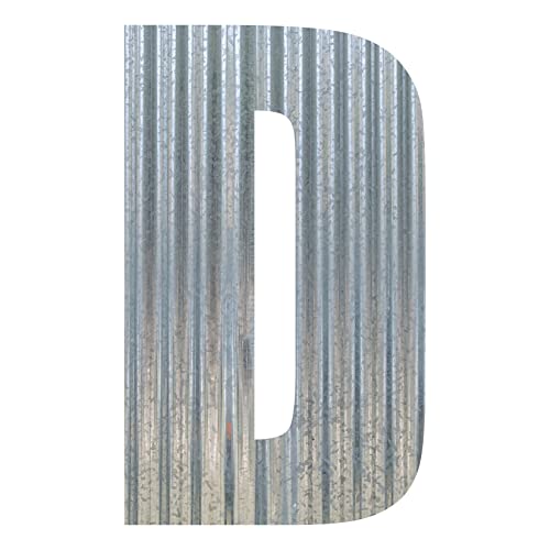 Amazon.com: Corrugated Metal Letter (12 Inch, D) : Home & Kitchen