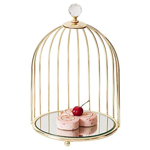 Taliah handicraft, Dessert Display Stand 8" | Bird Cage Shaped Gold ...