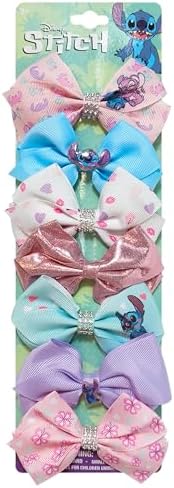 Amazon.com : LUV HER Lilo & Stitch Licensed Girls Hair Bows - Themed ...