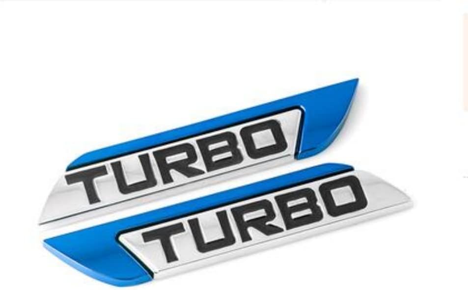 Amazon.com: 2pcs TURBO Car Emblems, 3D Metal Car Side Fender Rear Trunk ...