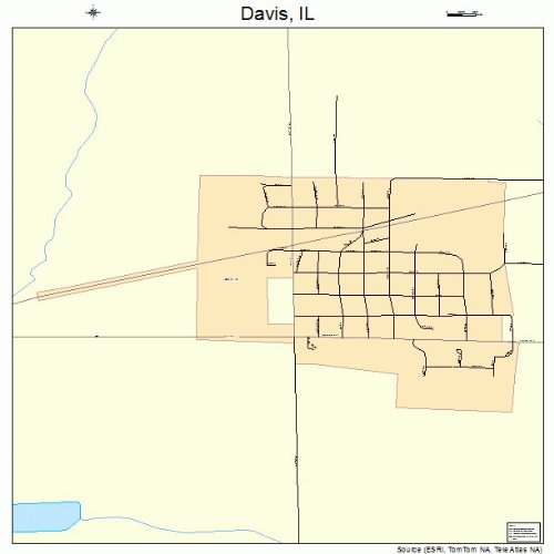 Amazon.com: Large Street & Road Map of Davis, Illinois IL - Printed ...