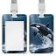 Killer Whale ID Badge Holder - Retractable Badge Reel, Vertical Card ...