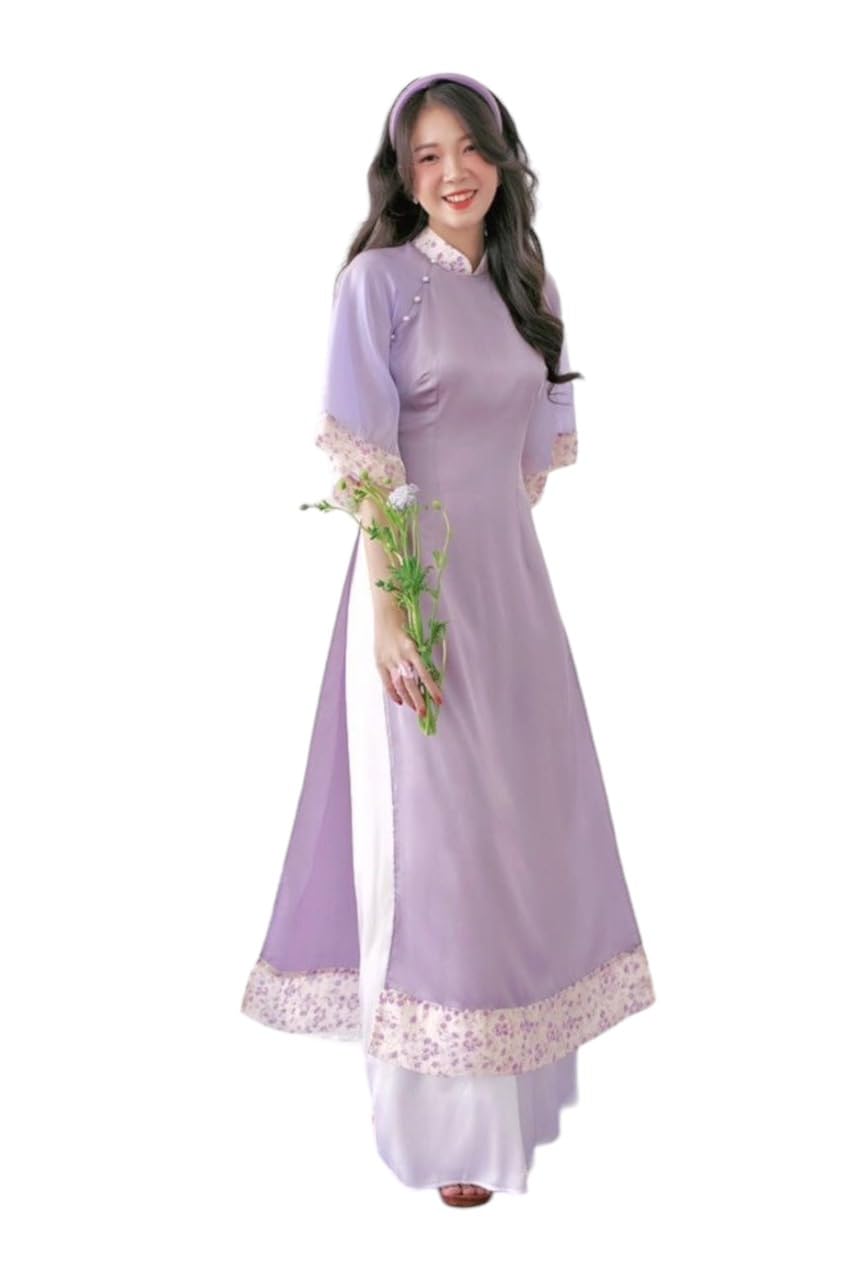 Buy HandmadeD15 Ao dai Vietnam Vietnamese Traditional Ao Dai For Women ...