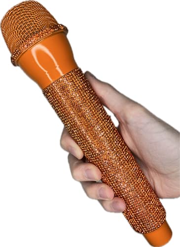 Amazon.com: Rhinestone Fake Microphone Sparkly Prop Toy for Lipsyncing ...