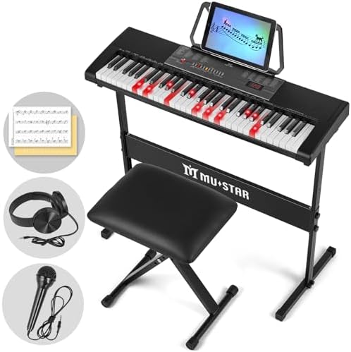 RockJam 61 Key Keyboard Piano Kit with Digital Piano Bench, Electric ...