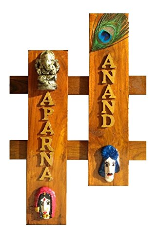 Name Plate for Home Teakwood Waterproof Vertical Shape : Amazon.in ...