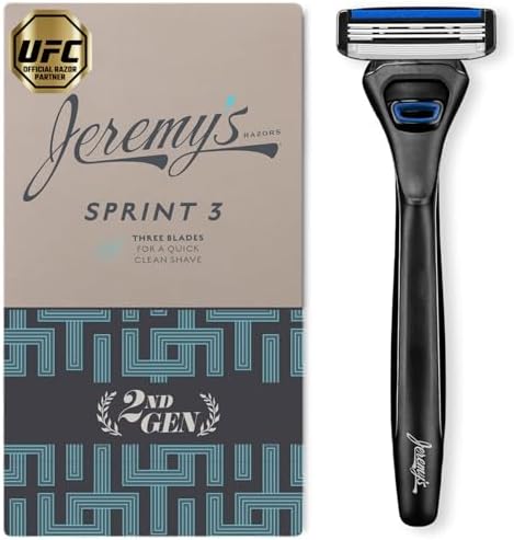 Amazon.com: Jeremy's Razors for Men: Sprint 3 Blade Razor - Stainless ...