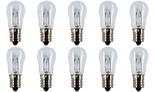 CEC Industries #10S-6 120V Bulbs, 120 V, 10 W, E12 Base, S-6 shape (Box ...