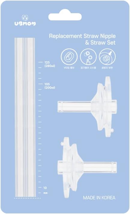 Amazon.com: UBMOM Replacement Straw Nipple & Straw Set : Baby