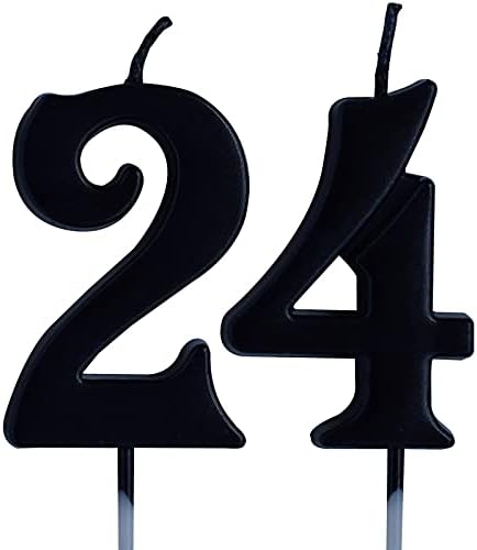 Amazon.com: AOOLADA 24th 42nd Birthday Candles, Gold 42 24 Year Old ...