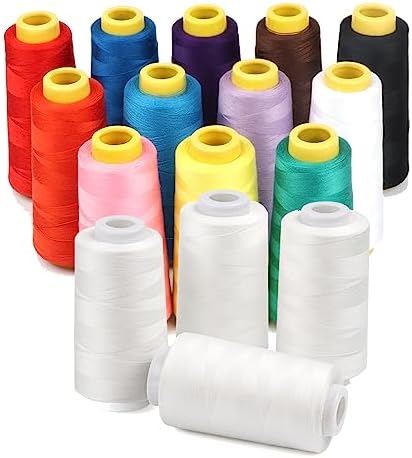 Amazon.com: ilauke 12 X 1500M Overlock Sewing Thread & 4 x 3000 Yards ...